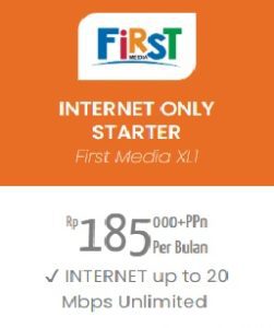 Paket first media Starter XL1 | Promo First Media Indonesia